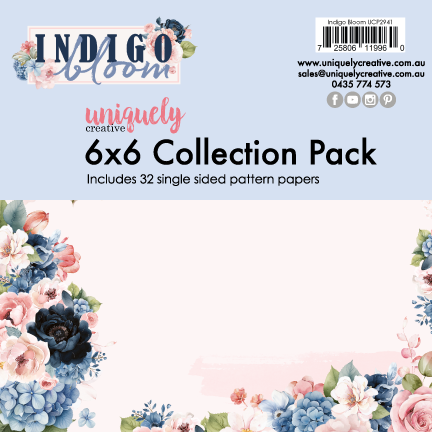 Uniquely Creative - Indigo Bloom - 6x6 Collection Pack – Embellish It