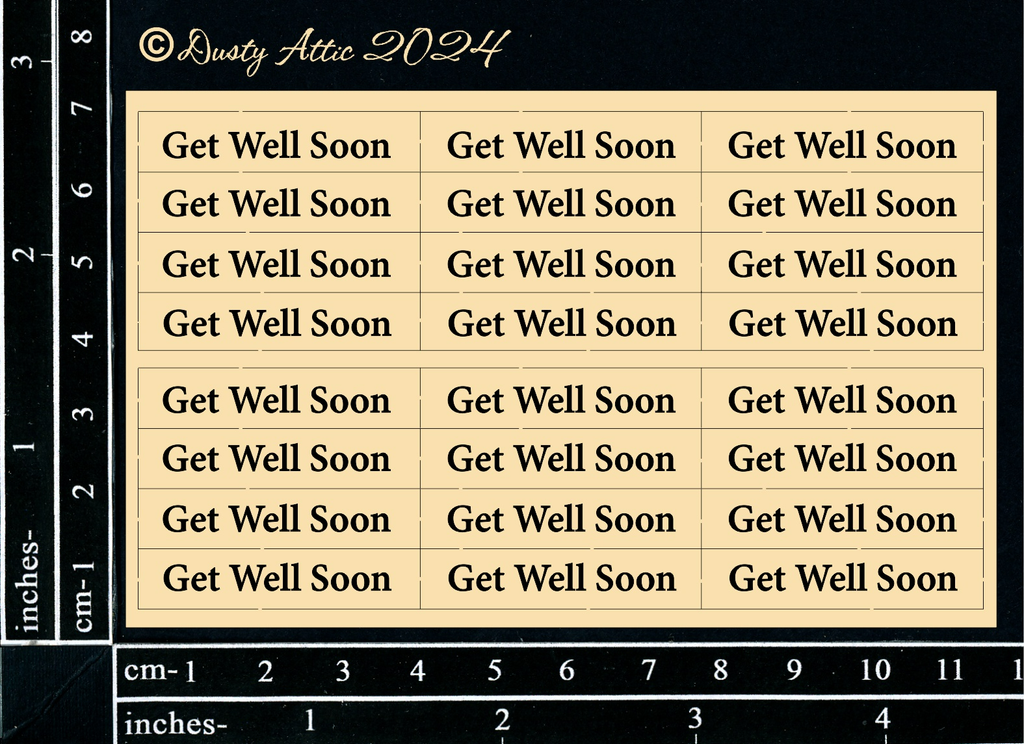 Dusty Attic - "Mini Card Sentiments - Get Well Soon" – Embellish It