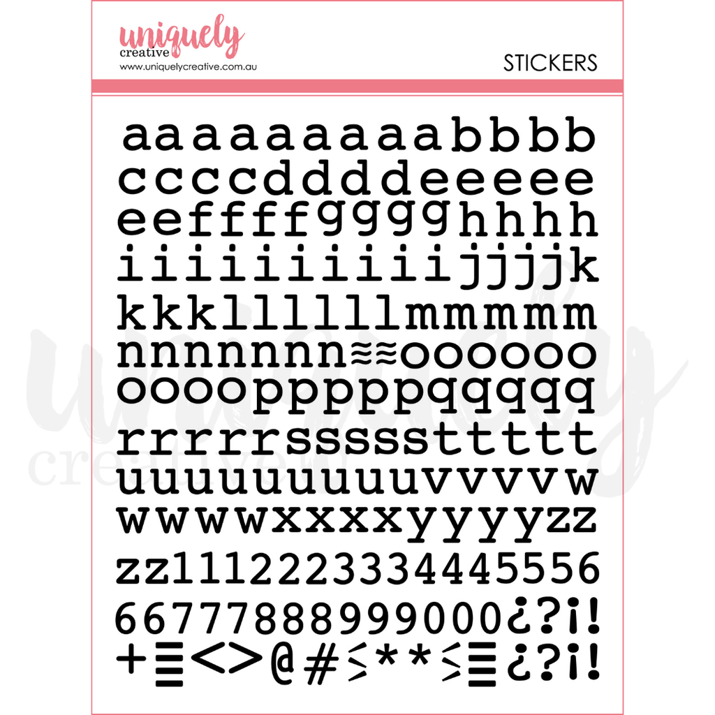 Uniquely Creative - Puffy Alpha Stickers - Black Lower Case – Embellish It