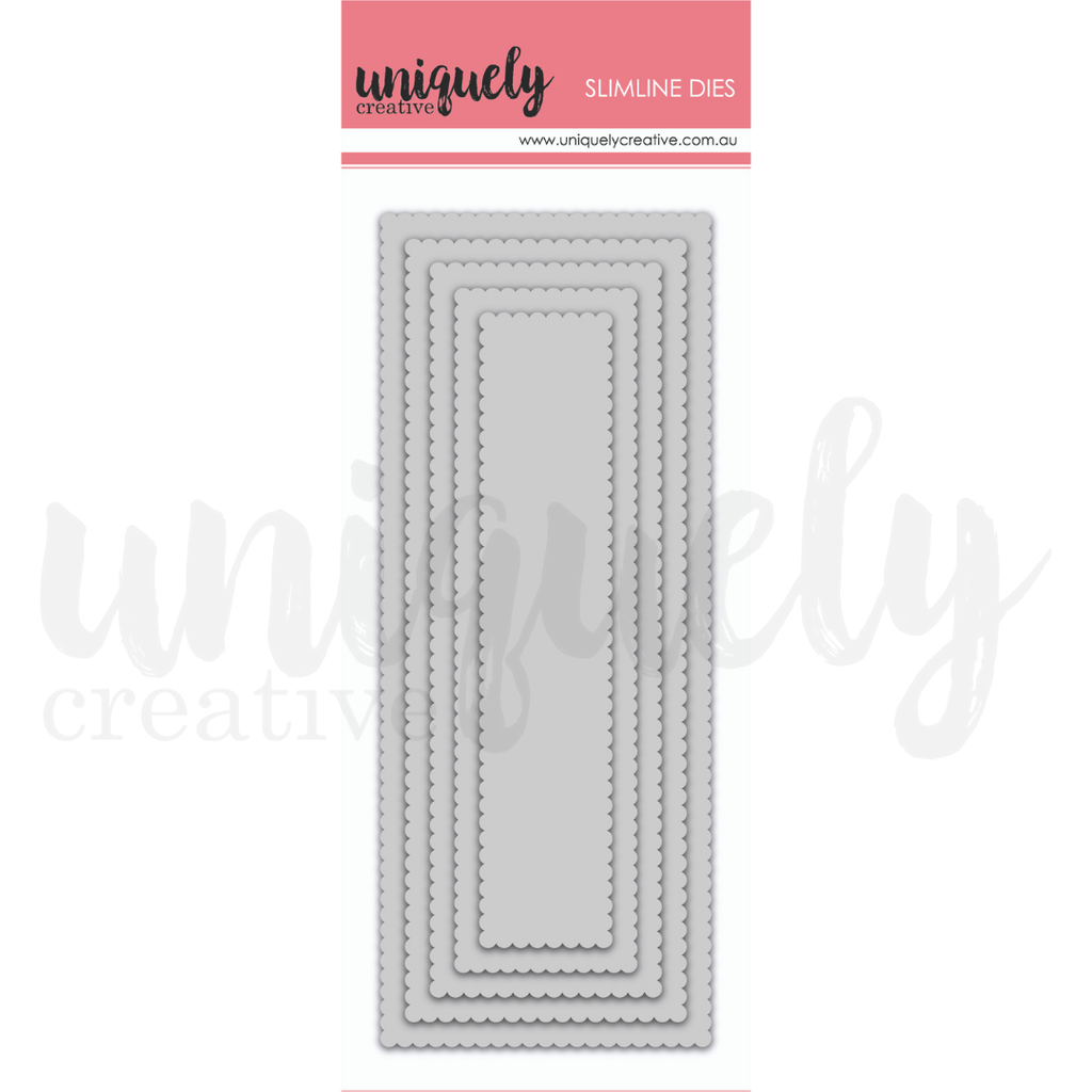 Uniquely Creative - Slim Line Dies - Slim Scalloped Nesting Rectangle – Embellish It