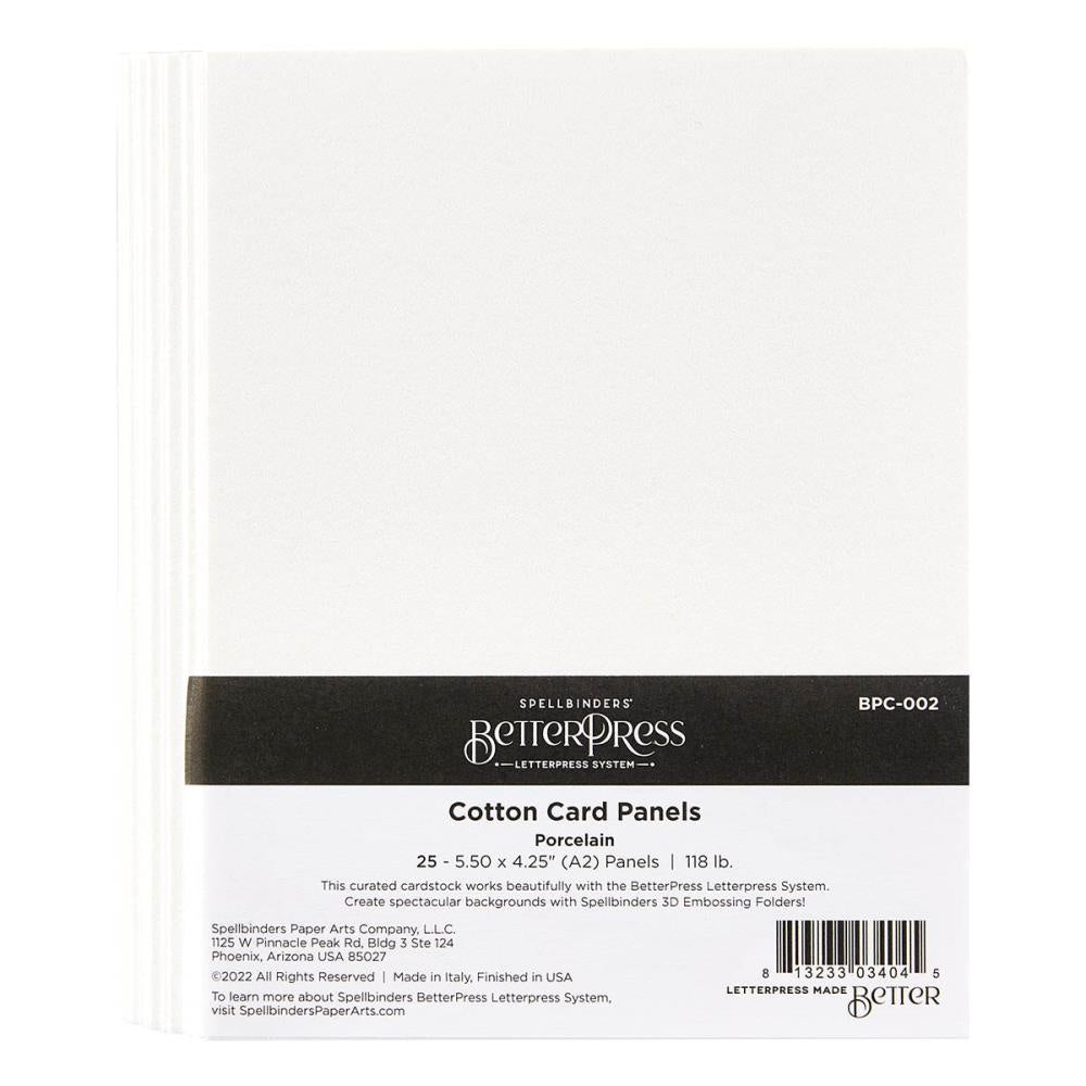 Spellbinders - Betterpress - Letterpress - A2 Cotton Card Panels - Por ...
