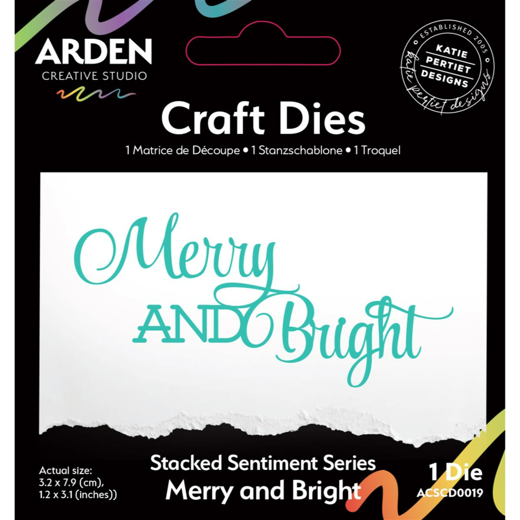Arden Creative Studio - Craft Dies - Stacked Sentiment Series - Merry ...
