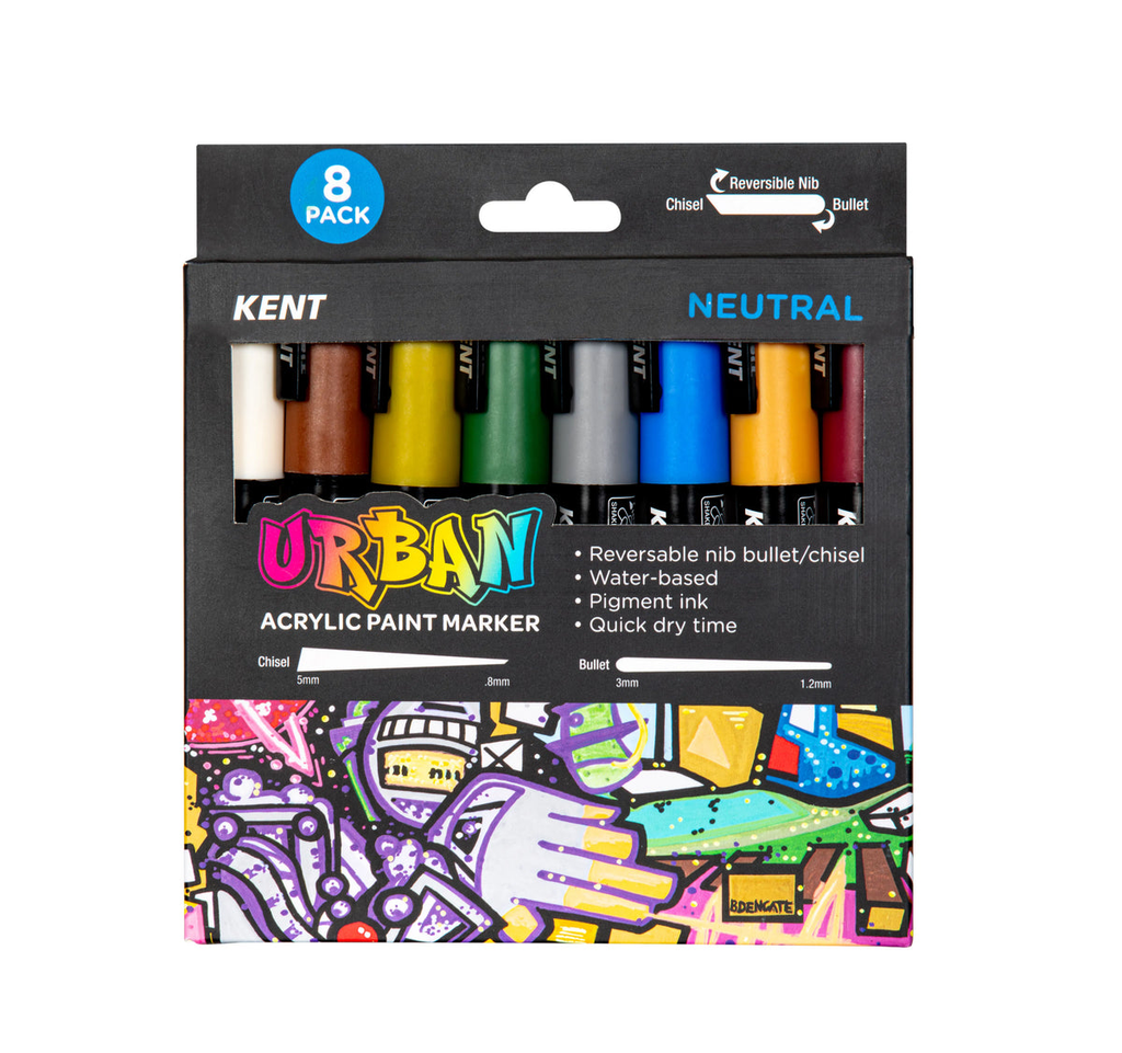 Kent - Urban Paint Markers - Neutral - Pack of 8 – Embellish It
