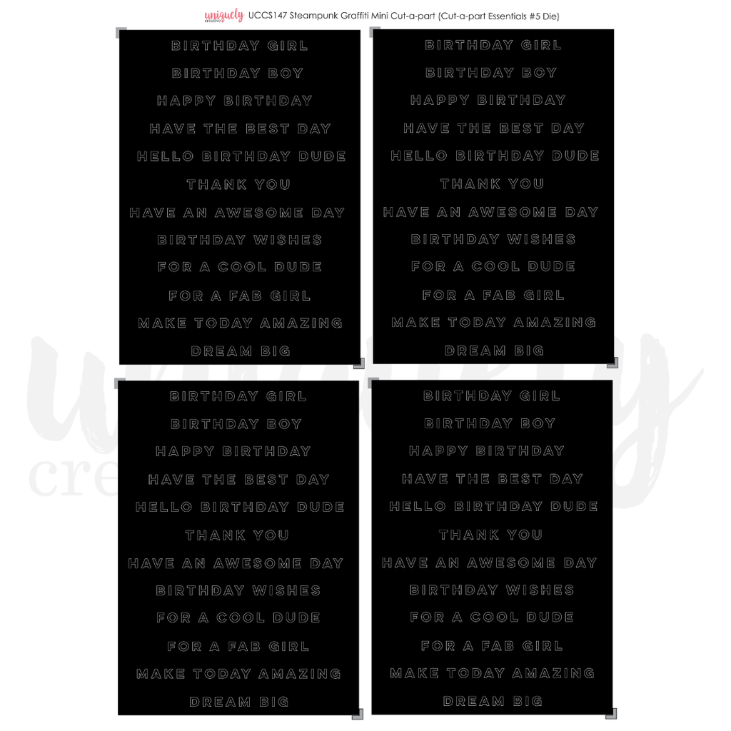 Uniquely Creative - Steampunk Graffiti - A4 Mini Cut-A-Part Sheet ...