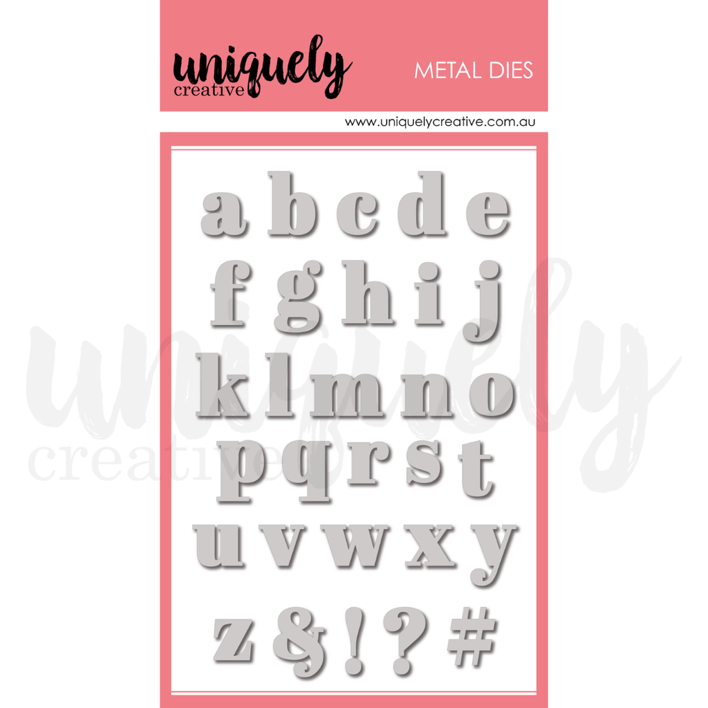 Uniquely Creative - Serif Lowercase Alpha Die Set (30pcs) – Embellish It