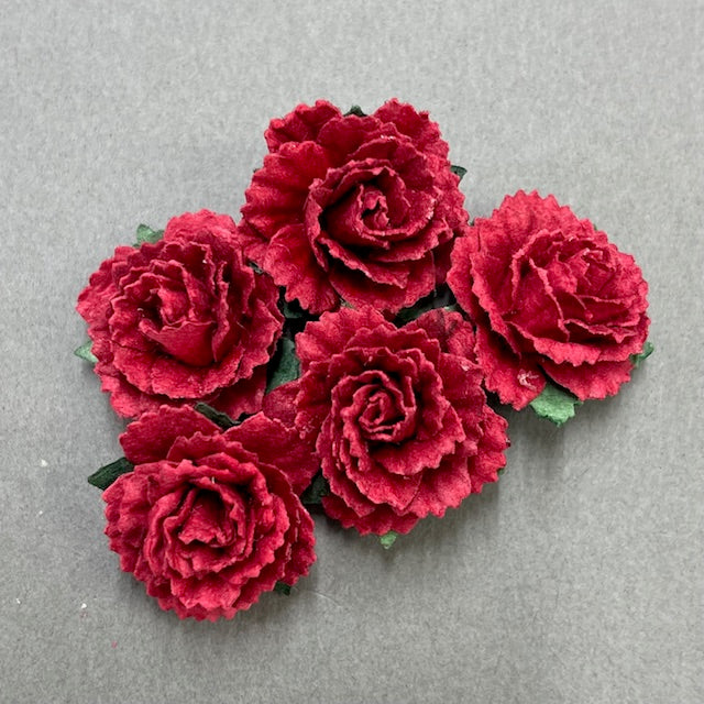Carnations - Deep Red 25mm (5pk) – Embellish It