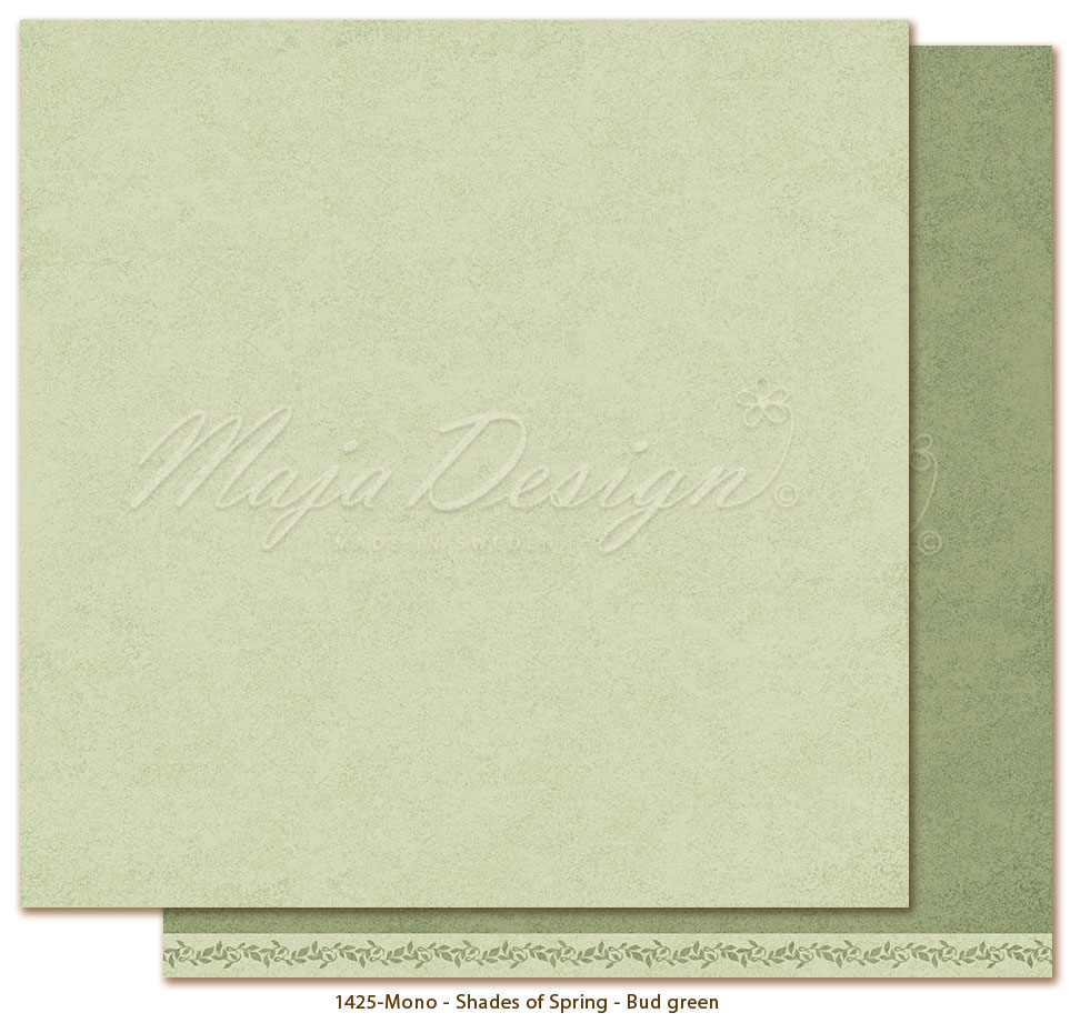 Maja Design - Monochromes - Shades Of Spring - 12x12 Paper "Bud Green ...