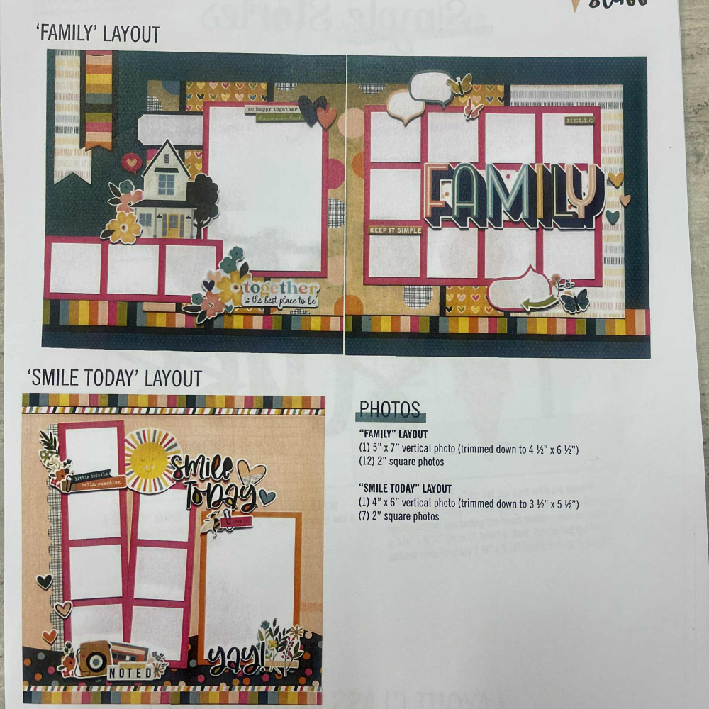 Simple Stories - Family Double Layout & Smile Today Single Layout Kit ...