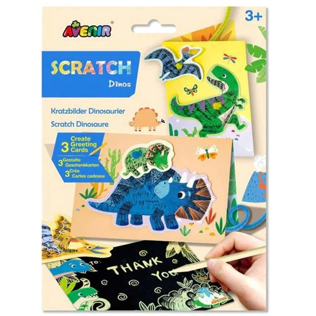 Avenir - Scratch Greeting Cards - Dino – Embellish It