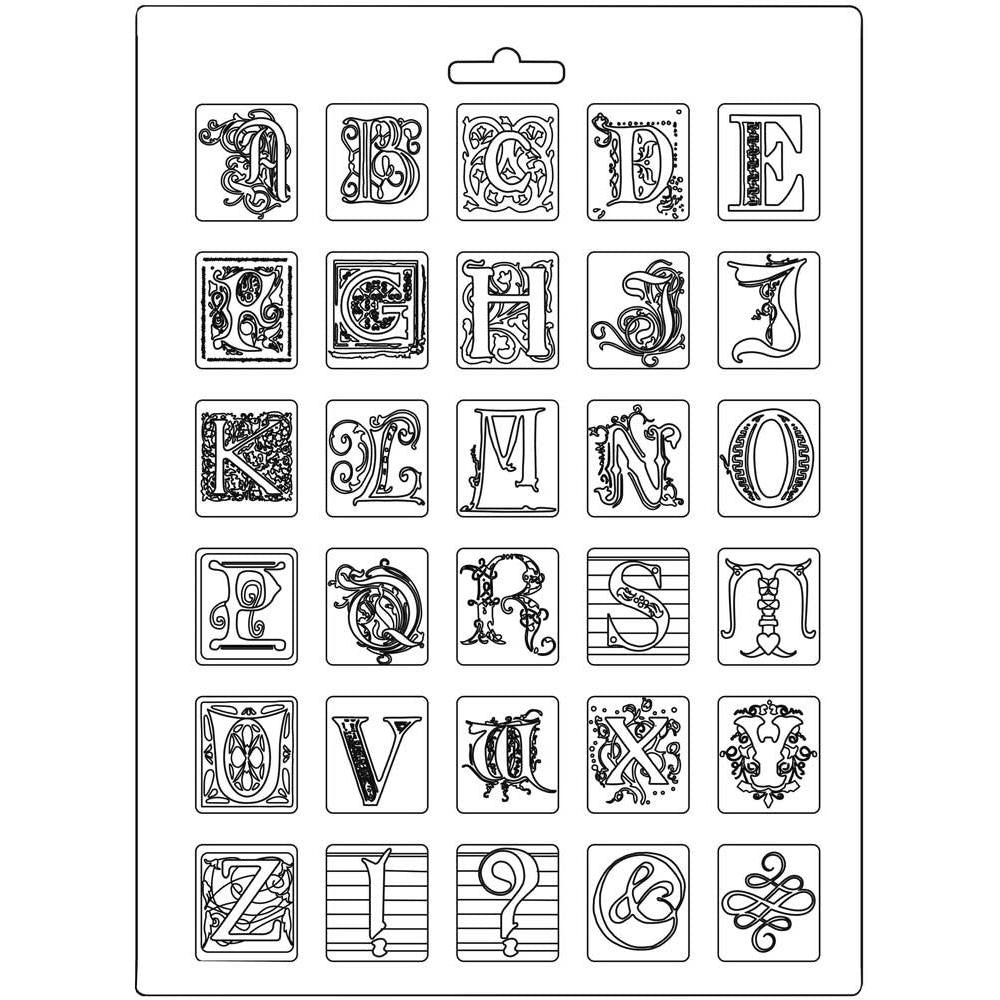 Stamperia - Calligraphy - Soft Maxi Mould A4 Size - Alphabet – Embellish It