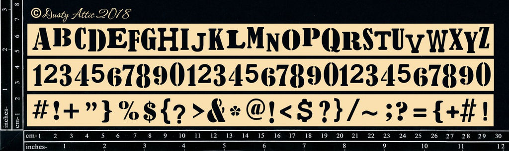 Dusty Attic - Alphabet - ABC/123 Borders – Embellish It