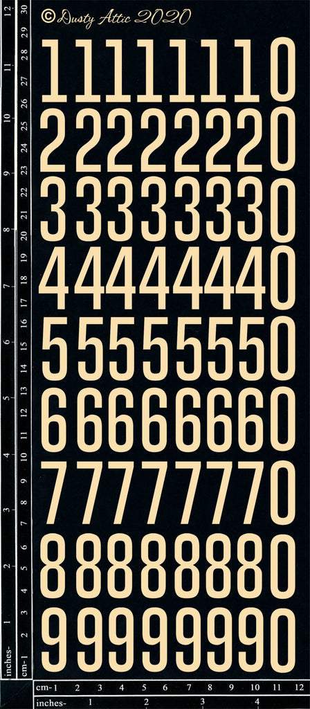 Dusty Attic - Number Set - Tall & Lean – Embellish It