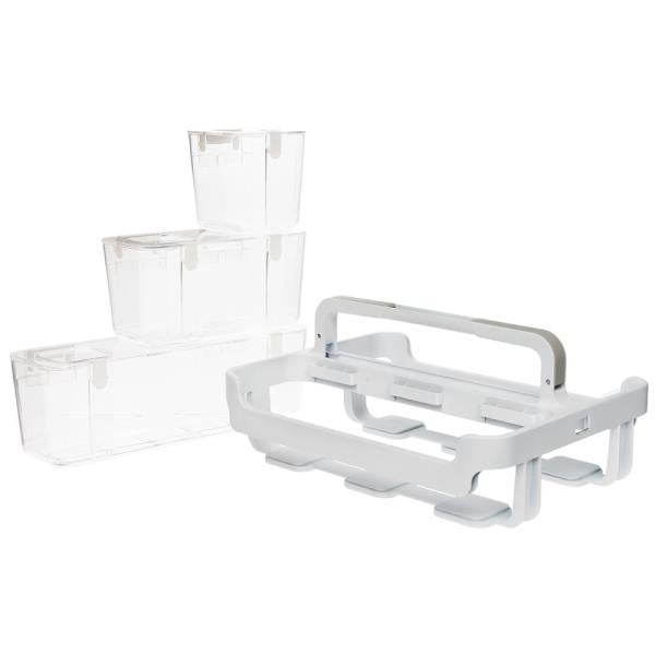 Deflecto Storage - Stackable Caddy with 3 containers – Embellish It
