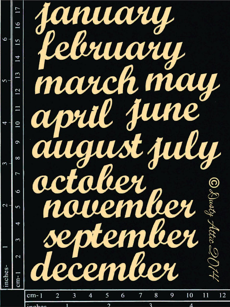 Dusty Attic - "Mini Calendar Months" – Embellish It