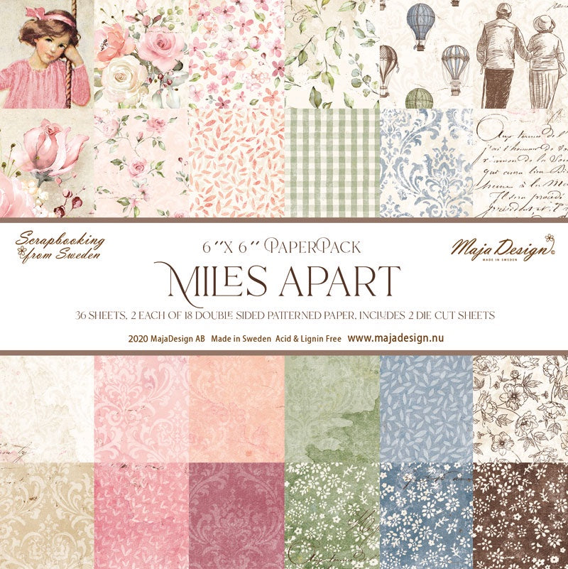 Maja Design - Miles Apart - 6x6 Collection Pack (36 Sheets) – Embellish It